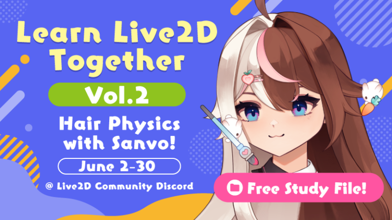 Community Discord Event: Learn Live2D Together Vol.2: Hair Physics! (June 2-30) | Live2D Cubism